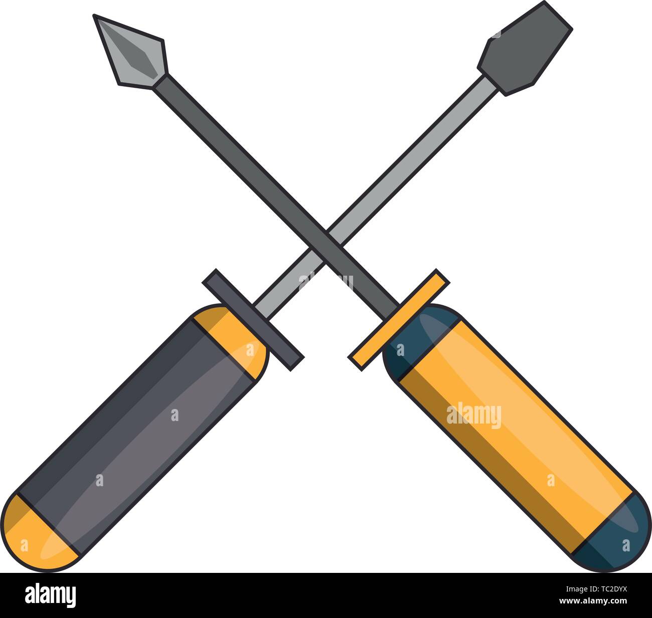 screwdriver tool icon cartoon isolated Stock Vector Image & Art - Alamy