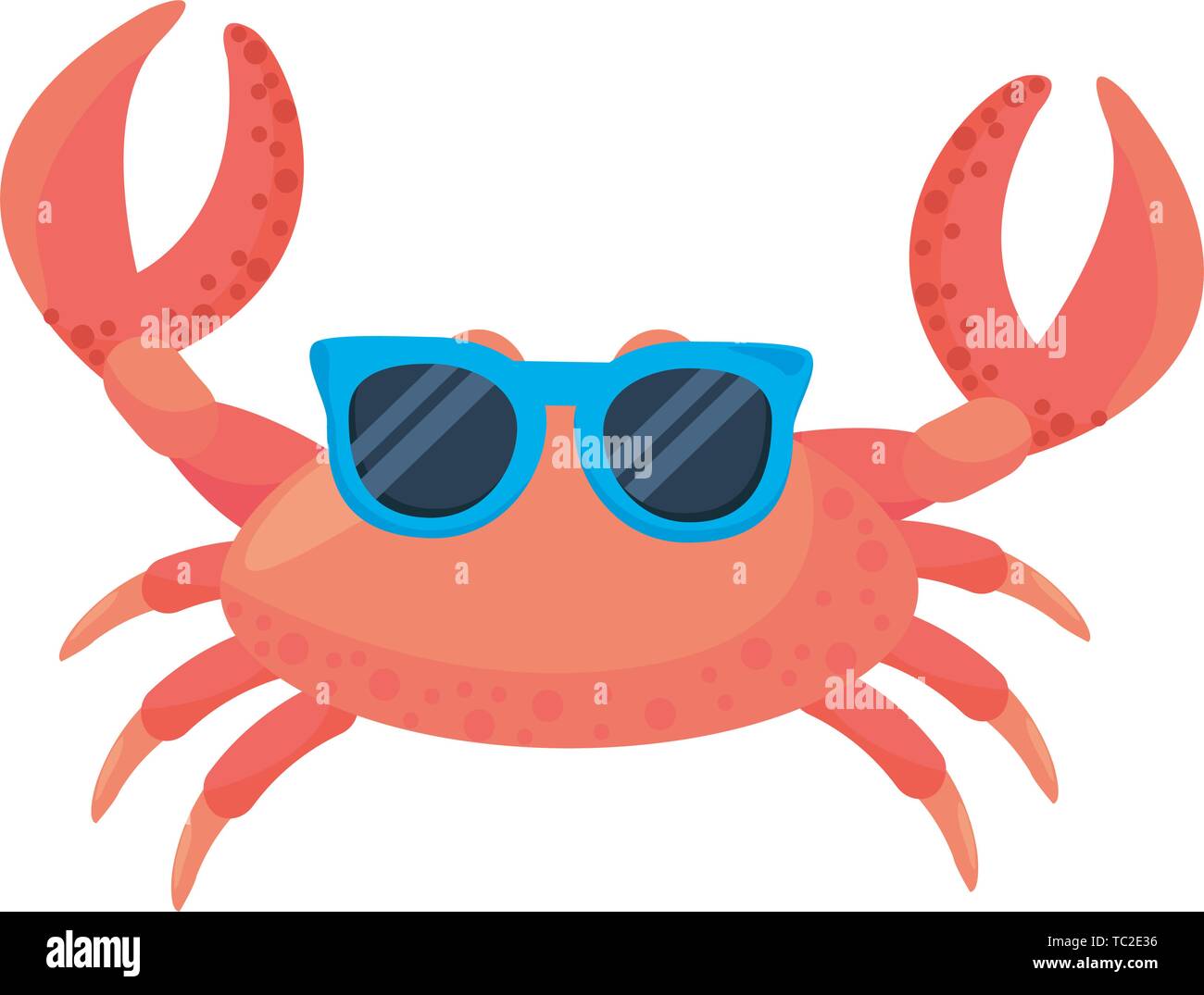 Crab cartoon design, Ocean nature beach underwater and aquarium theme ...