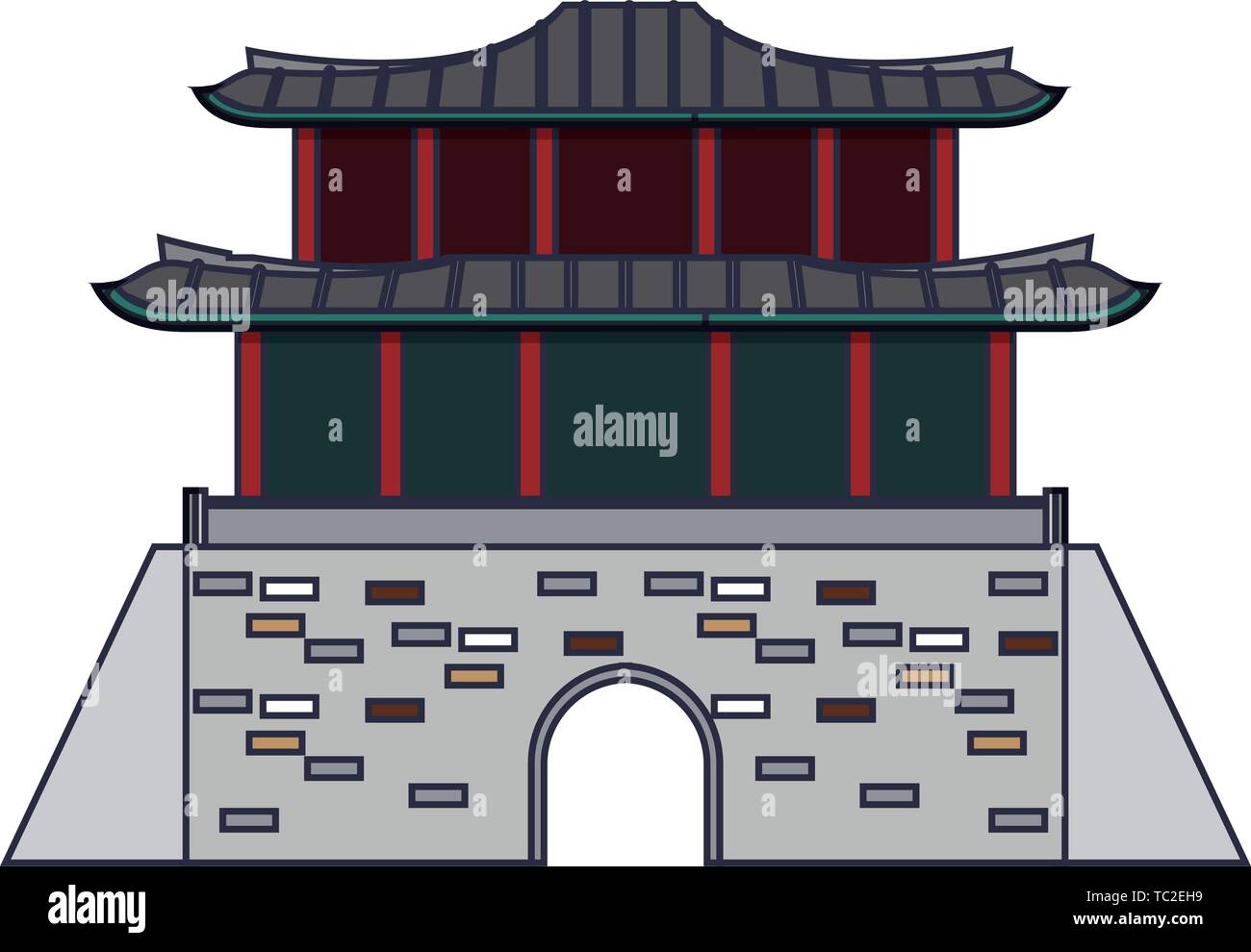 oriental palace icon cartoon isolated Stock Vector Image & Art - Alamy