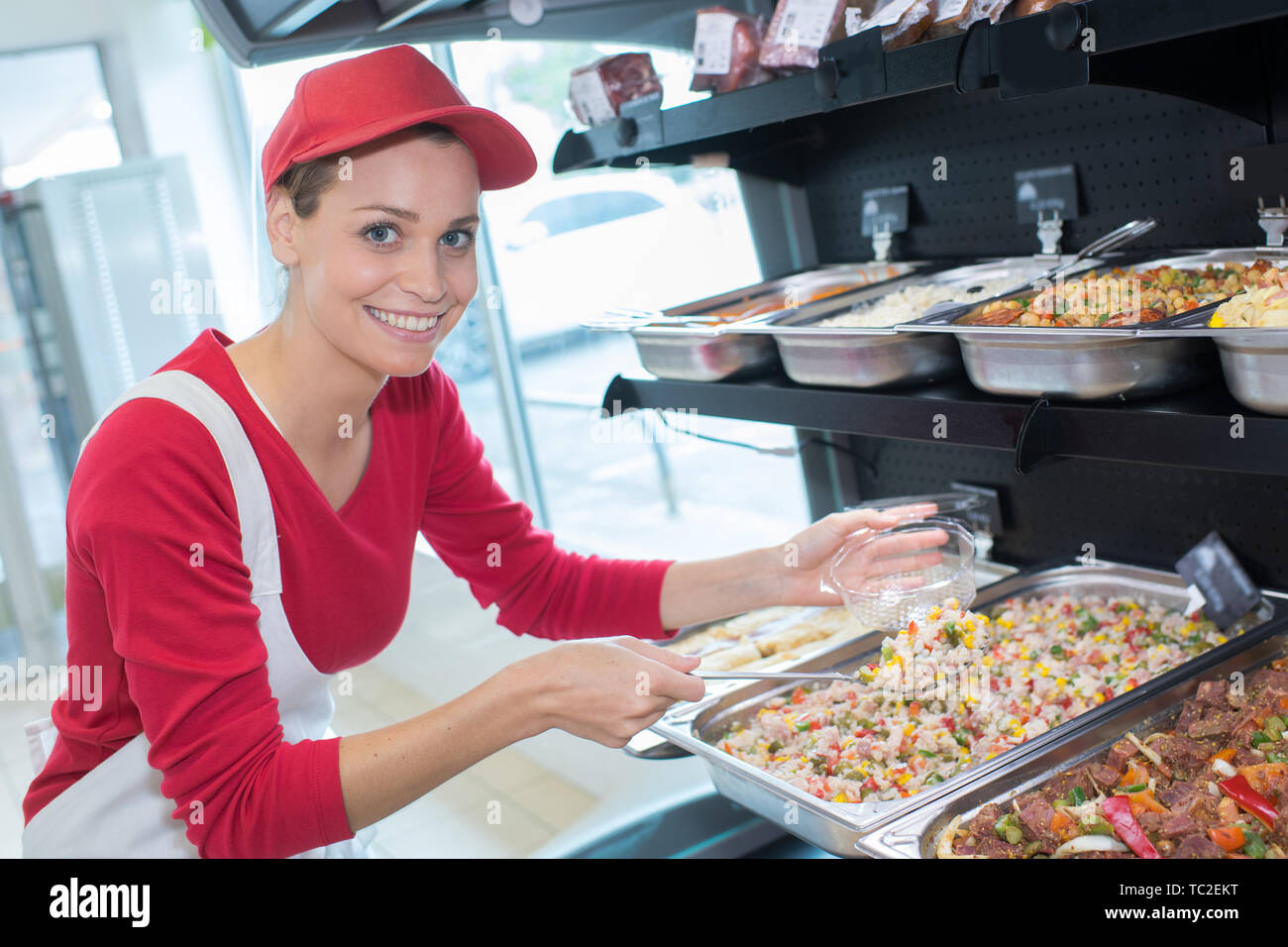 Food servicing hi-res stock photography and images - Alamy