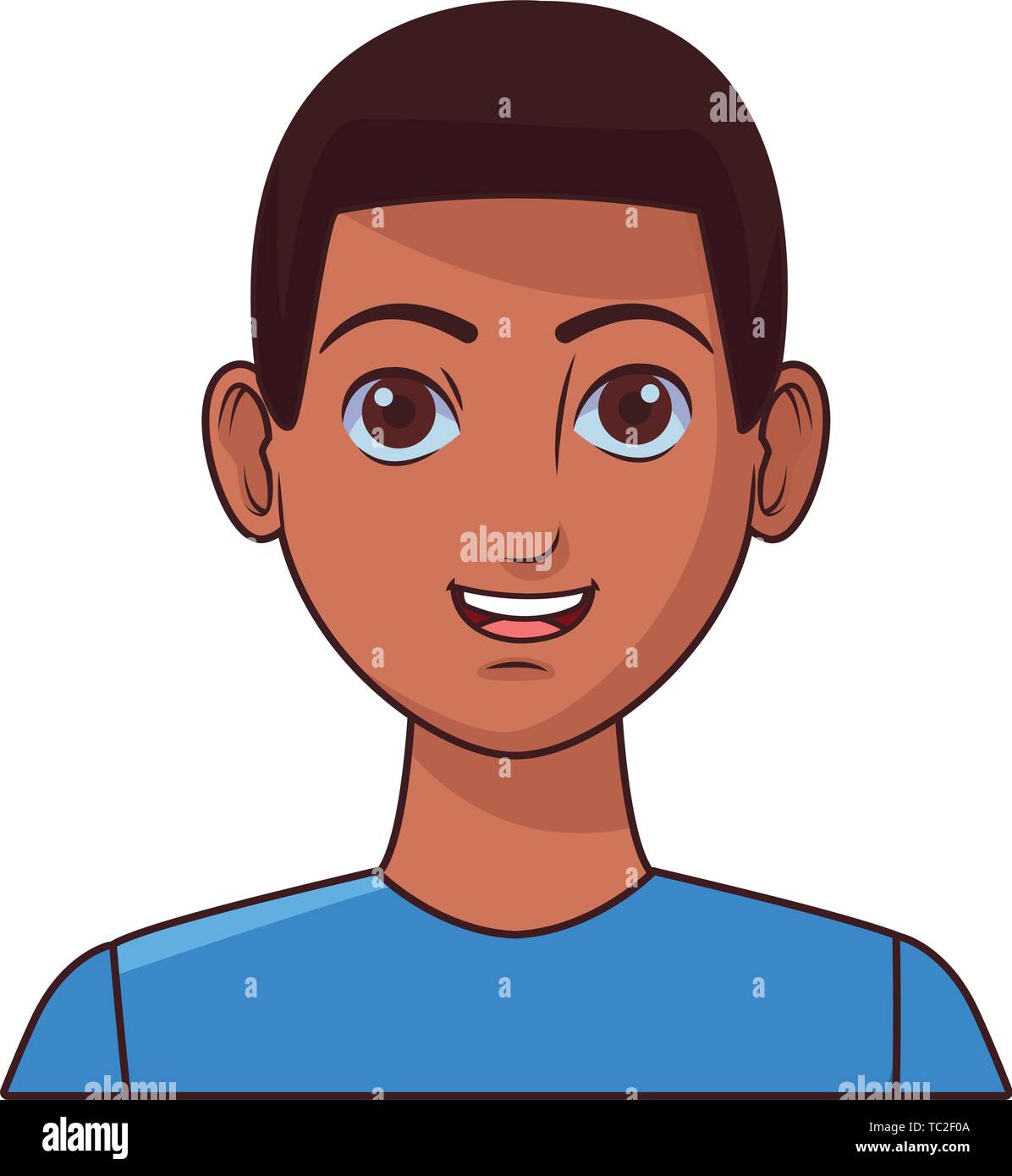 young man avatar cartoon character profile picture Stock Vector Image ...