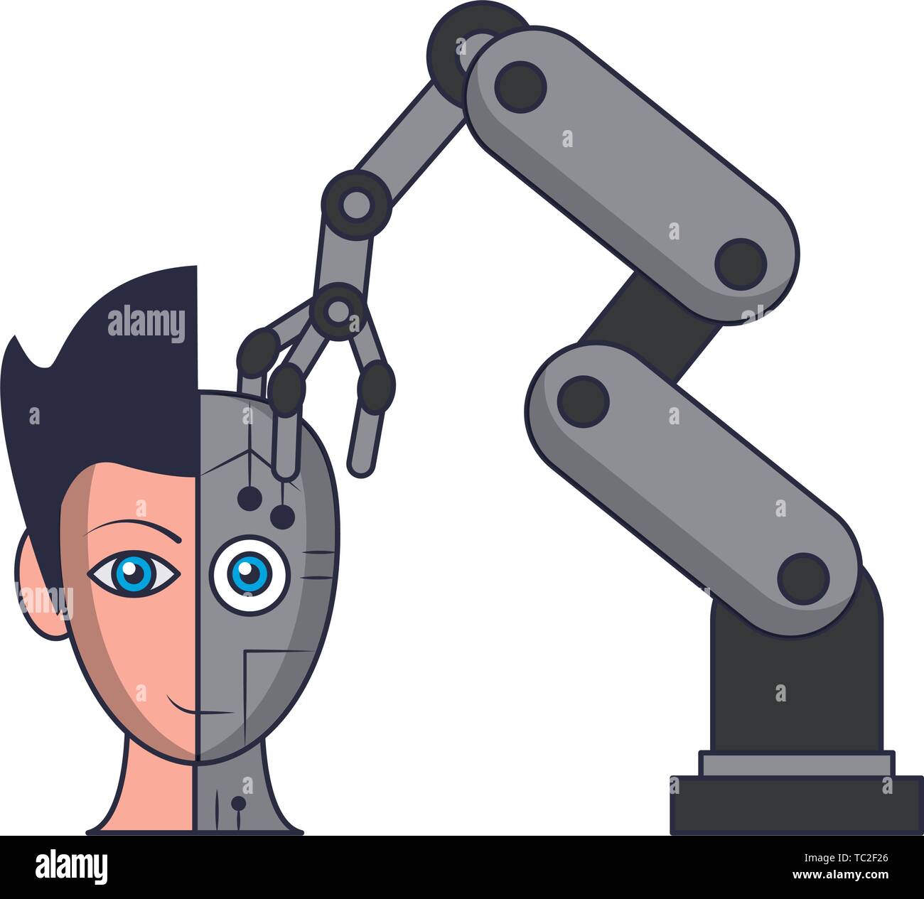 artifical intelligence icons concept cartoon Stock Vector Image & Art ...