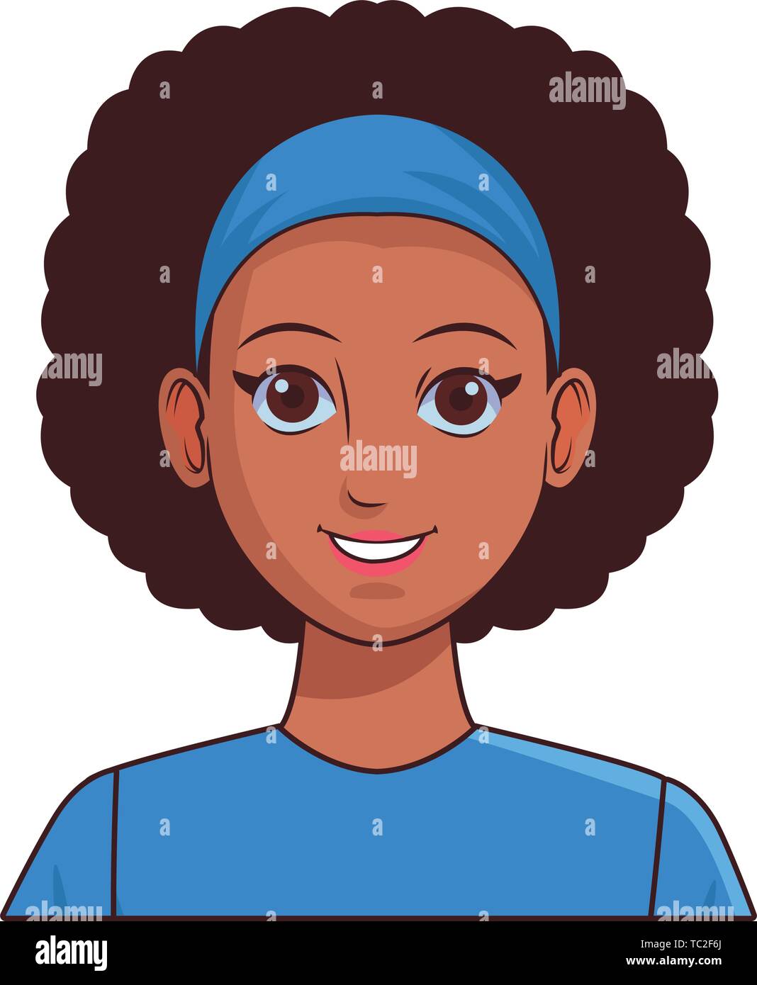 young woman avatar cartoon character profile picture Stock Vector Image ...