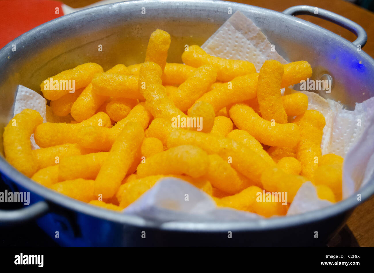flips snack background and close up Stock Photo - Alamy