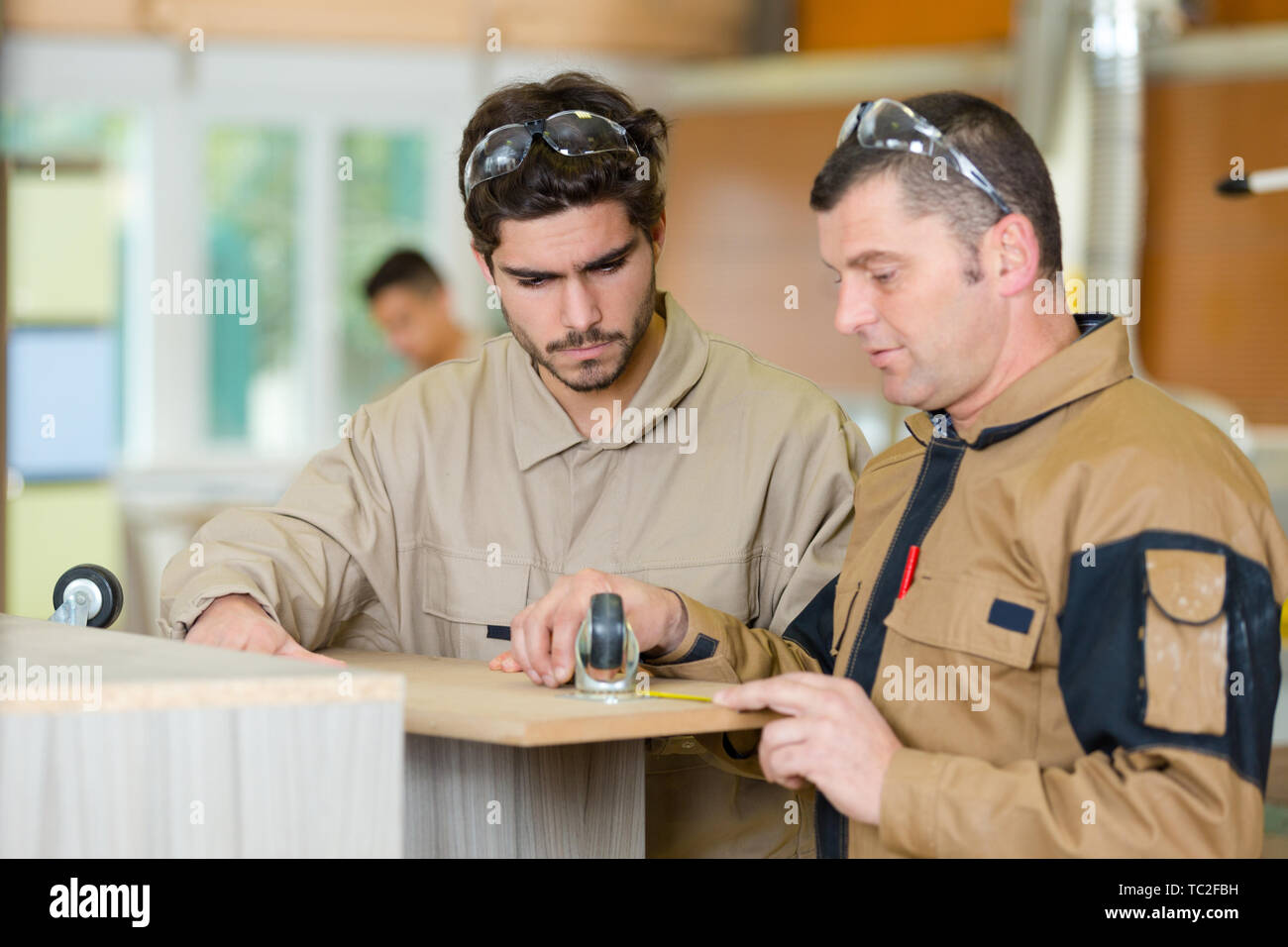 men in wood shop Stock Photo - Alamy