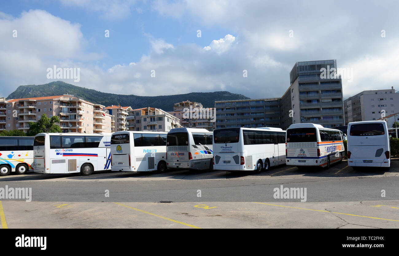 Budva's bus station Stock Photo - Alamy