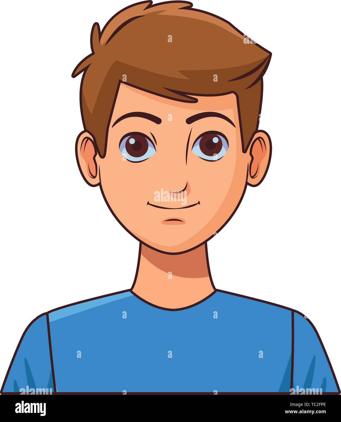Young Man Avatar Cartoon Character Profile Picture Stock Vector Image