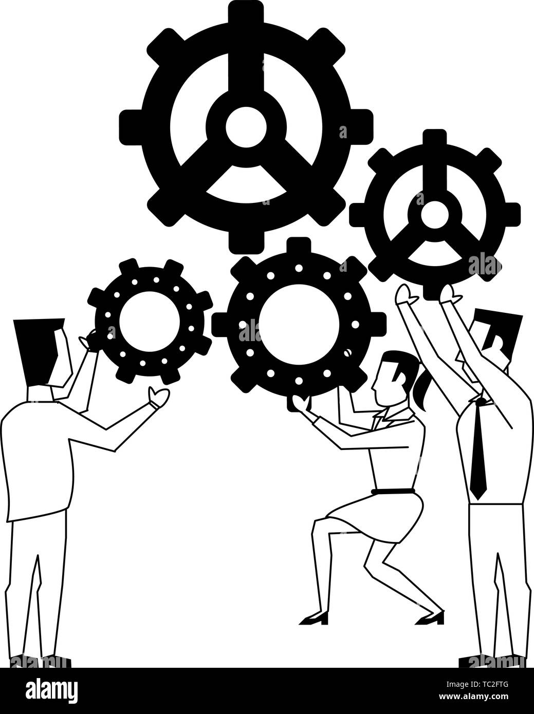 Community People Clipart Black And White