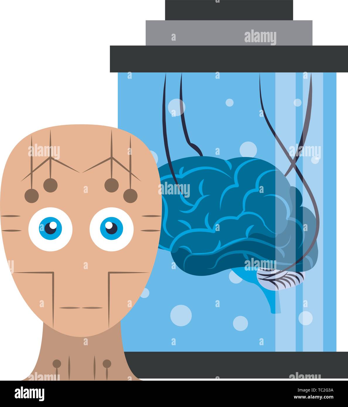 artifical intelligence icons concept cartoon Stock Vector Image & Art ...