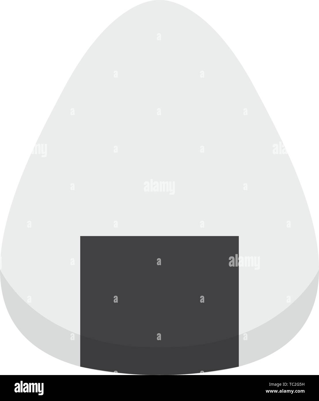 Isolated onigiri image on a white background. Japanese food - Vector ...