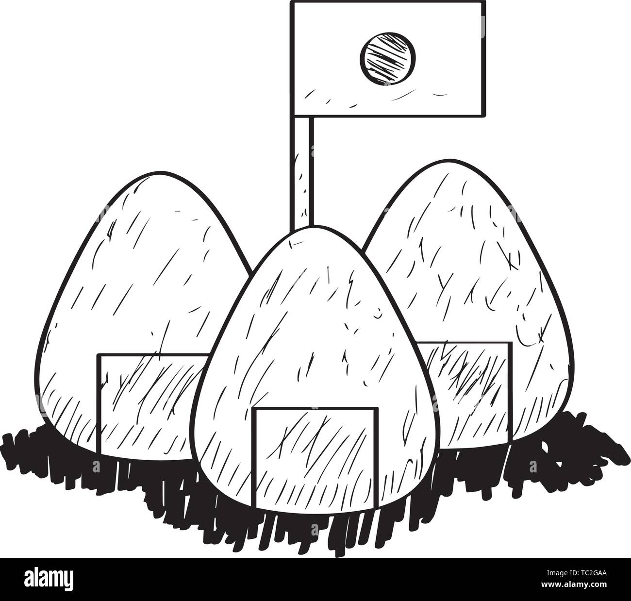 Japanese onigiri vector hi-res stock photography and images - Alamy