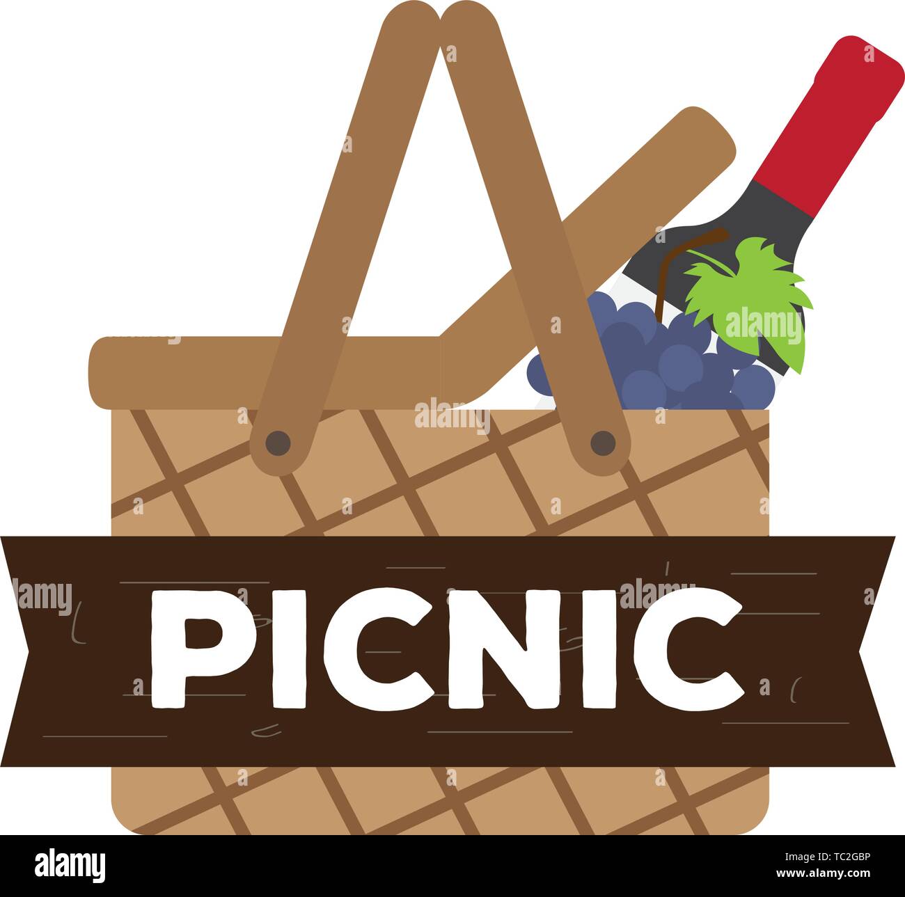 White wine grapes bread Stock Vector Images - Alamy