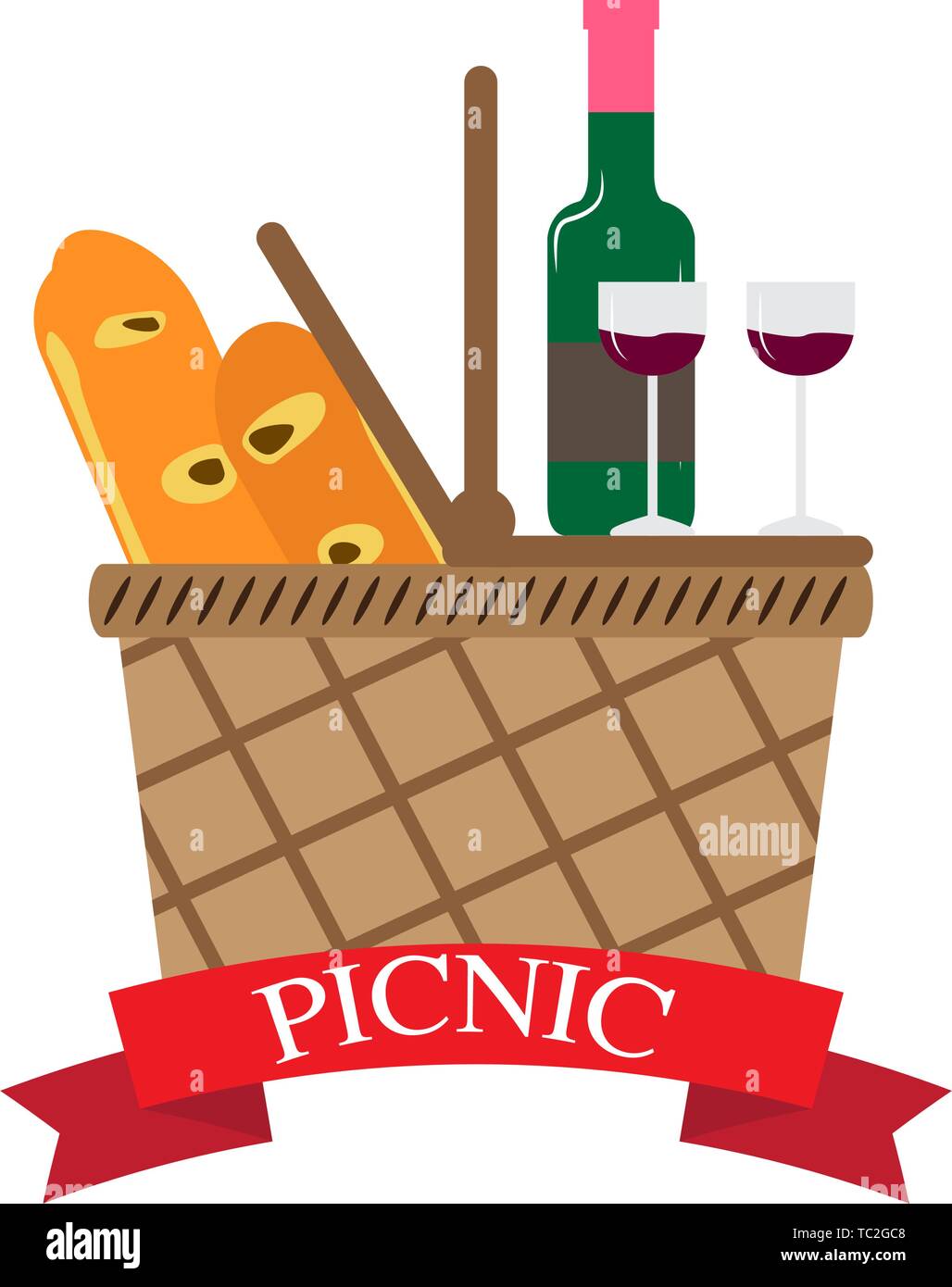 Outdoor summer picnic wine Cut Out Stock Images & Pictures - Alamy