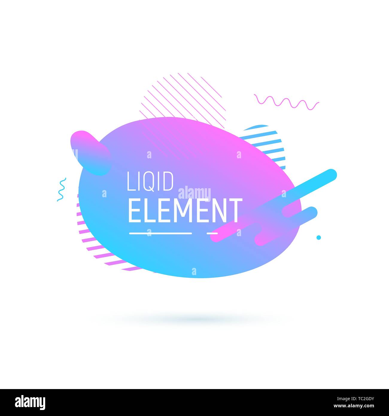 Abstract shape design. Vector liquid fluid elemend. Gradient vector ...