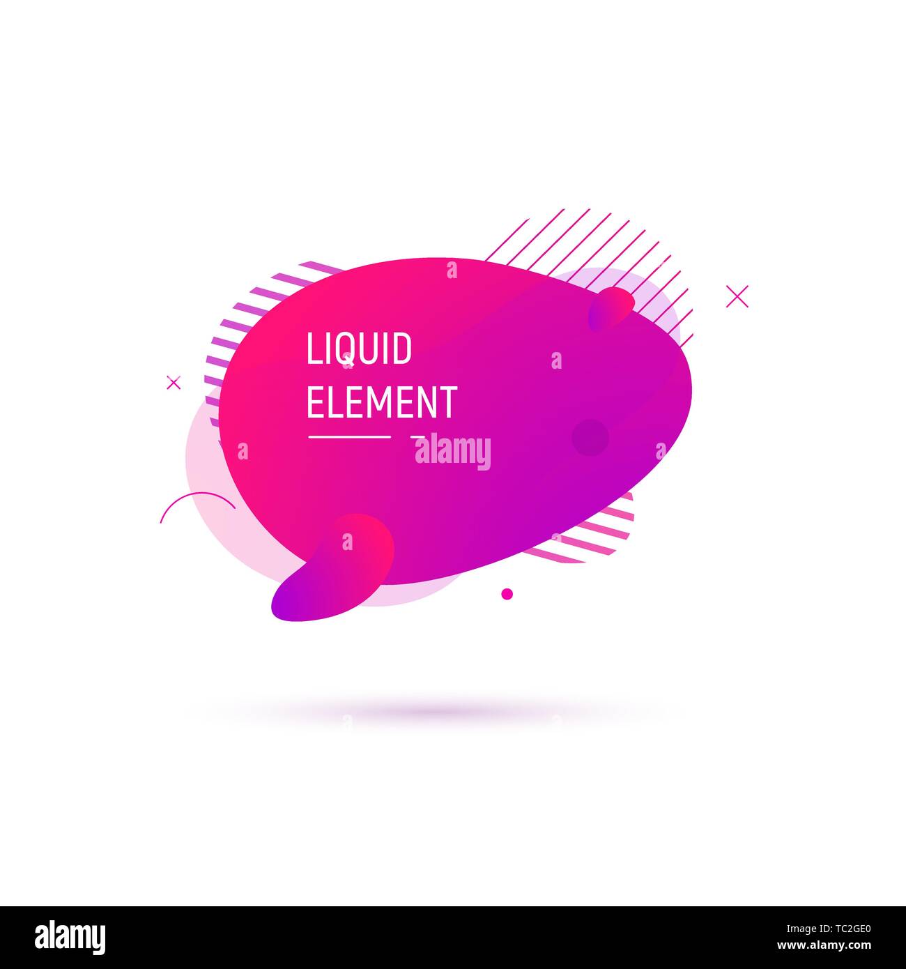 Abstract shape design. Vector liquid fluid elemend. Gradient vector ...