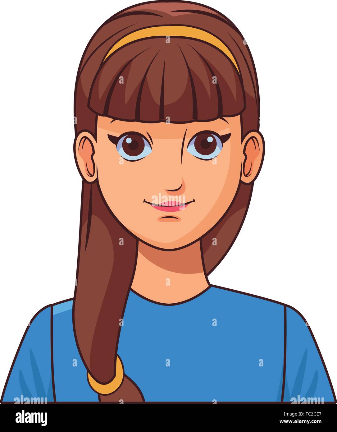 young woman avatar cartoon character profile picture Stock Vector Image Art Alamy