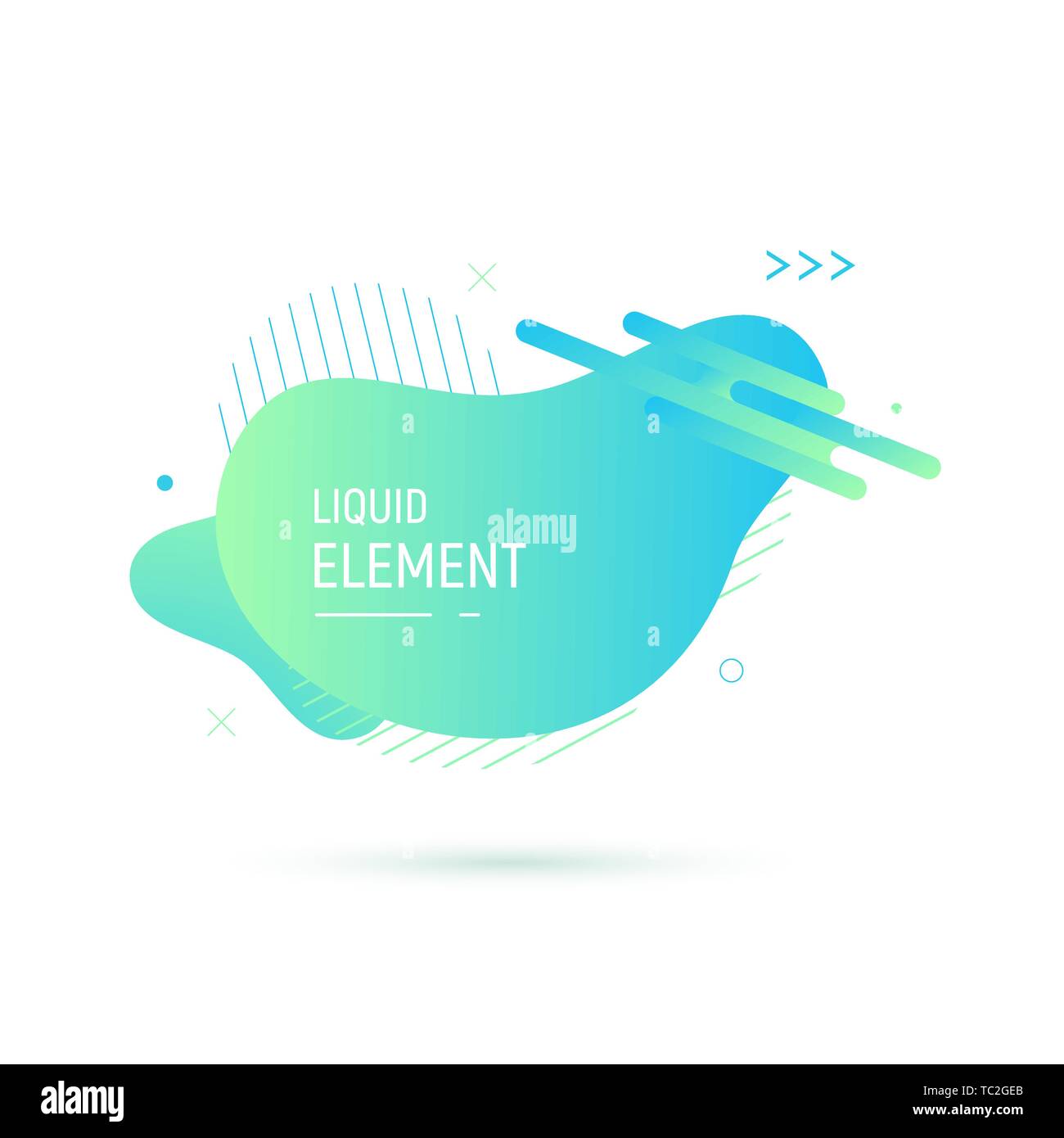 Abstract shape design. Vector liquid fluid element. Gradient vector ...