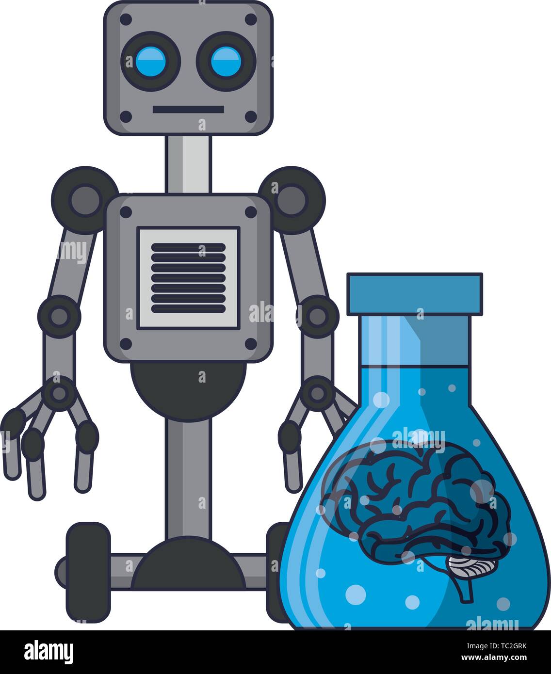 artifical intelligence icons concept cartoon Stock Vector Image & Art ...