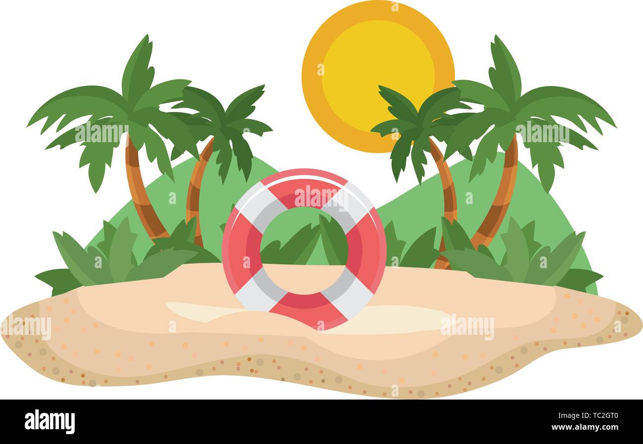 Float design, Summer vacation tropical nature island and season theme ...