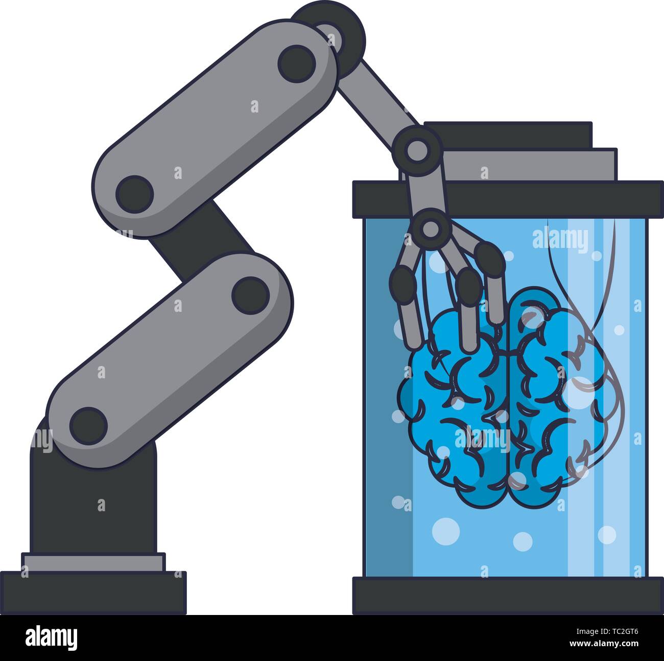 artifical intelligence icons concept cartoon Stock Vector Image & Art ...