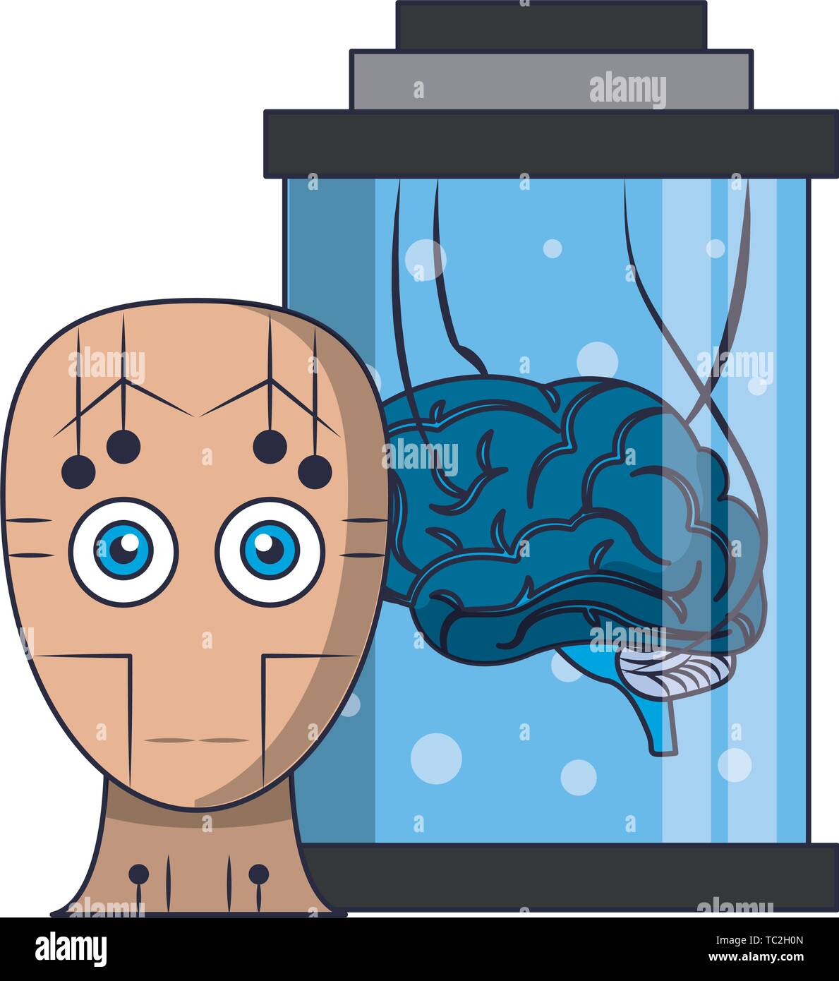 artifical intelligence icons concept cartoon Stock Vector Image & Art ...