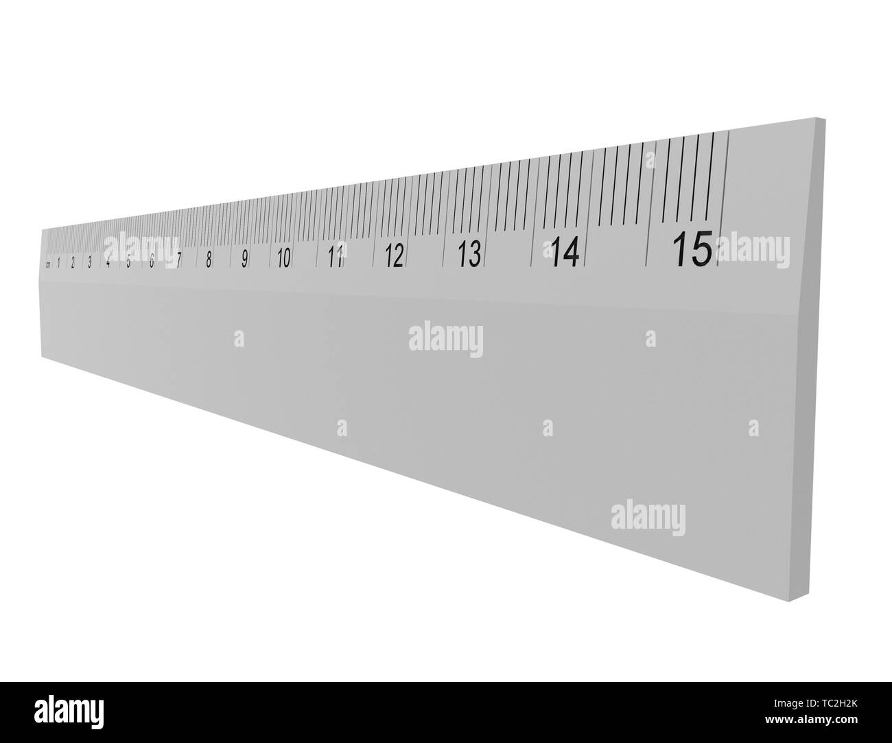 3D rendering of a ruler isolated in white studio background Stock Photo ...