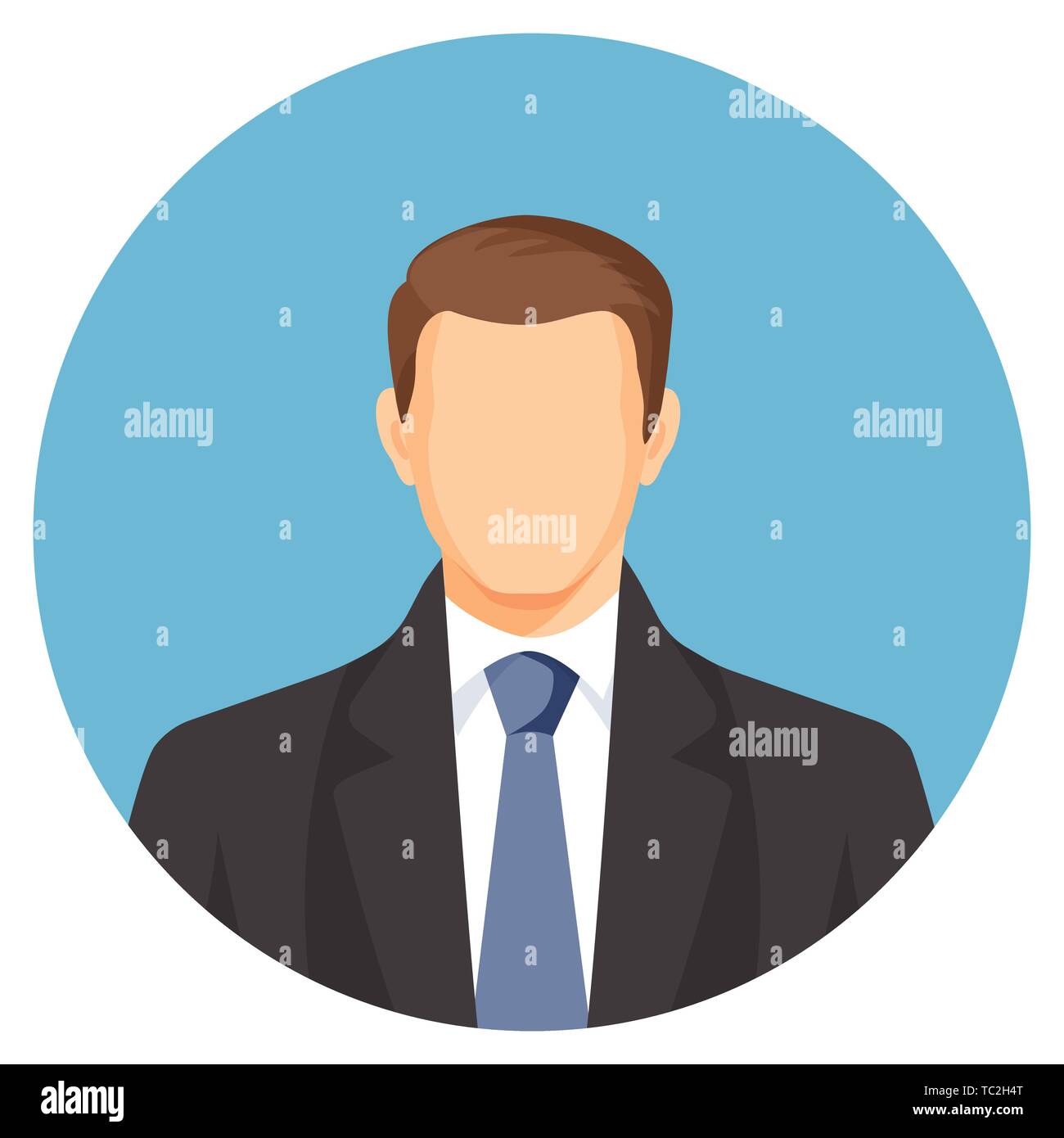 Faceless businessman avatar. Man in suit with blue tie Stock Vector ... Faceless businessman avatar. Man in suit with blue tie Stock Vector ...