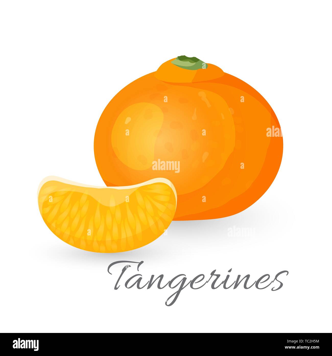 Tangerine orange fruit Stock Vector Images - Alamy
