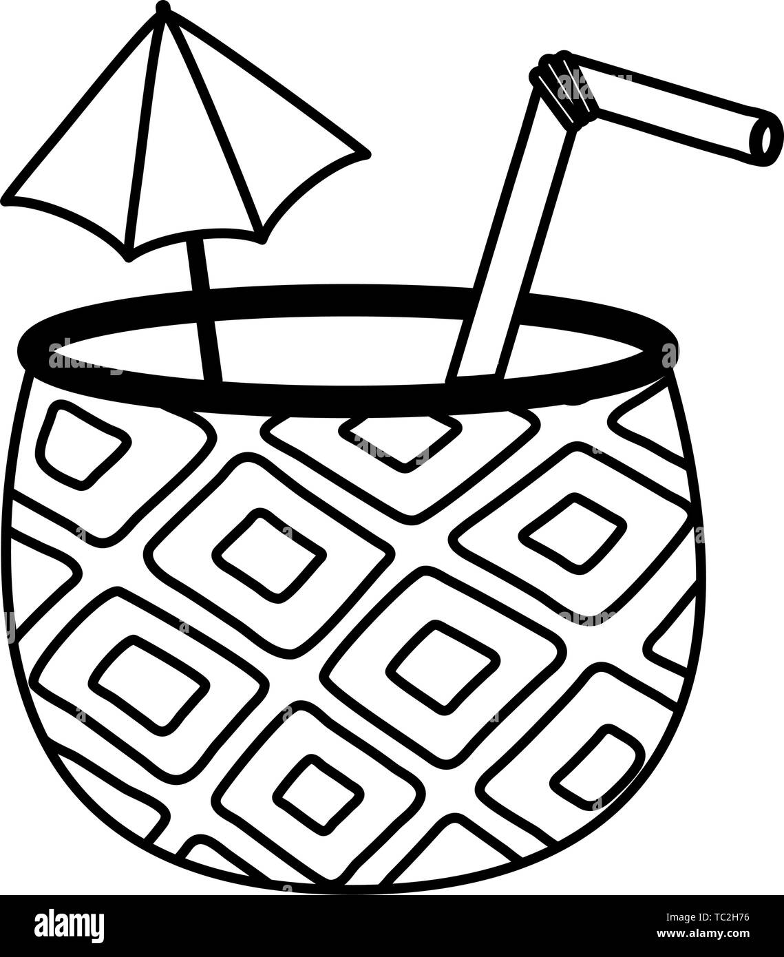 Pineapple cocktail design, Alcohol drink glass bar beverage and summer ...