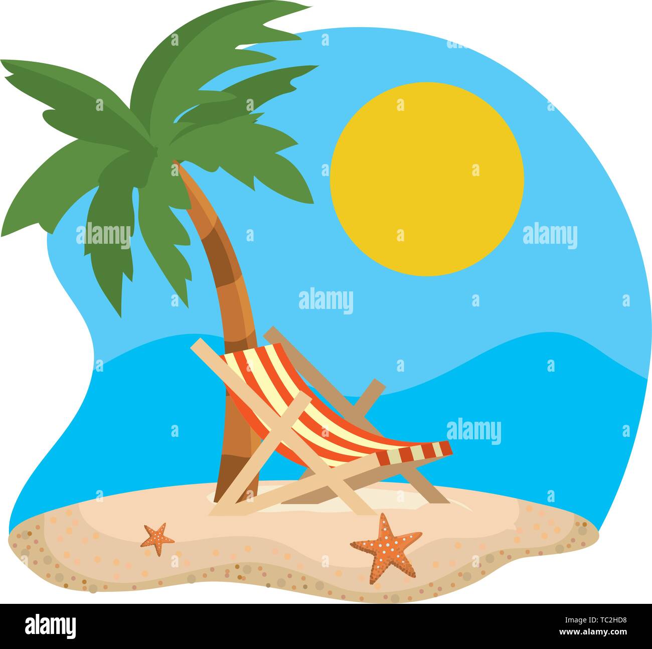 Summer and vacation icon set design, Beach tropical relaxation outdoor ...
