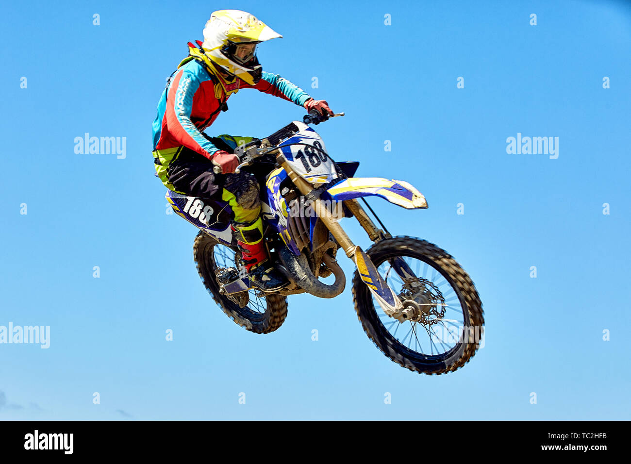 Motorcycle silhouette are jumping hi-res stock photography and images ...