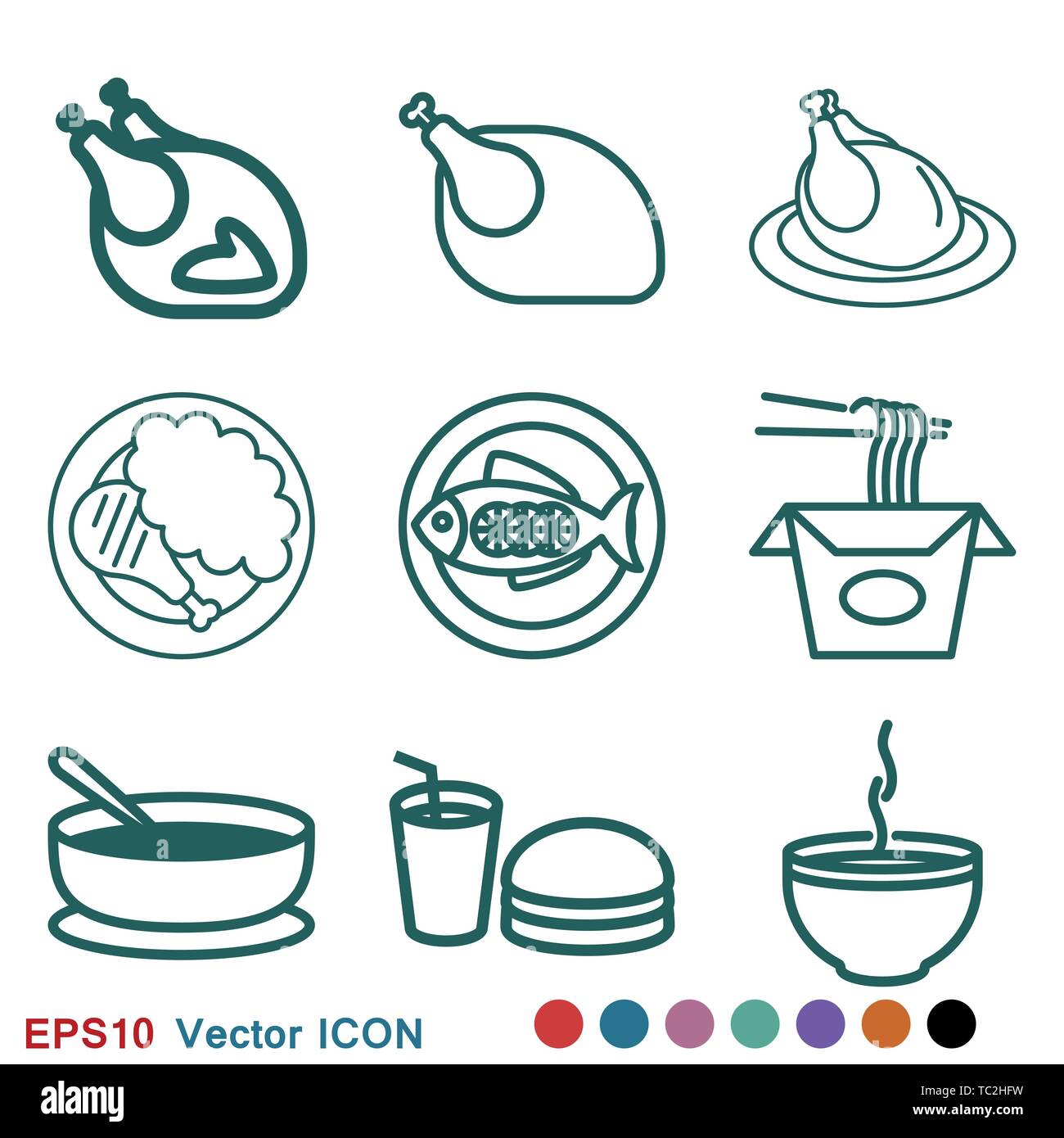 Food icon logo, illustration, vector sign symbol for design Stock ...