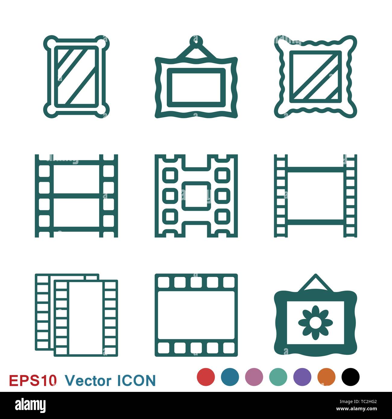 Frame icon vector, frame icon for web and app logo, illustration ...