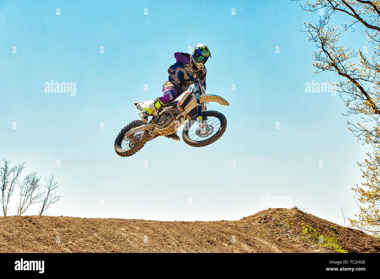Motorcycle silhouette are jumping hi-res stock photography and images ...