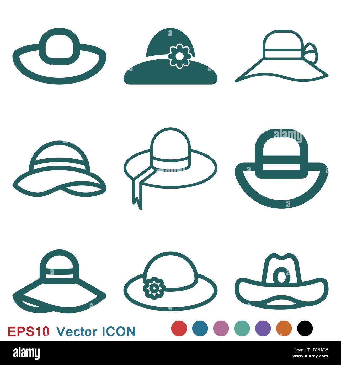 Hat icon logo, vector sign symbol for design Stock Vector Image & Art ...