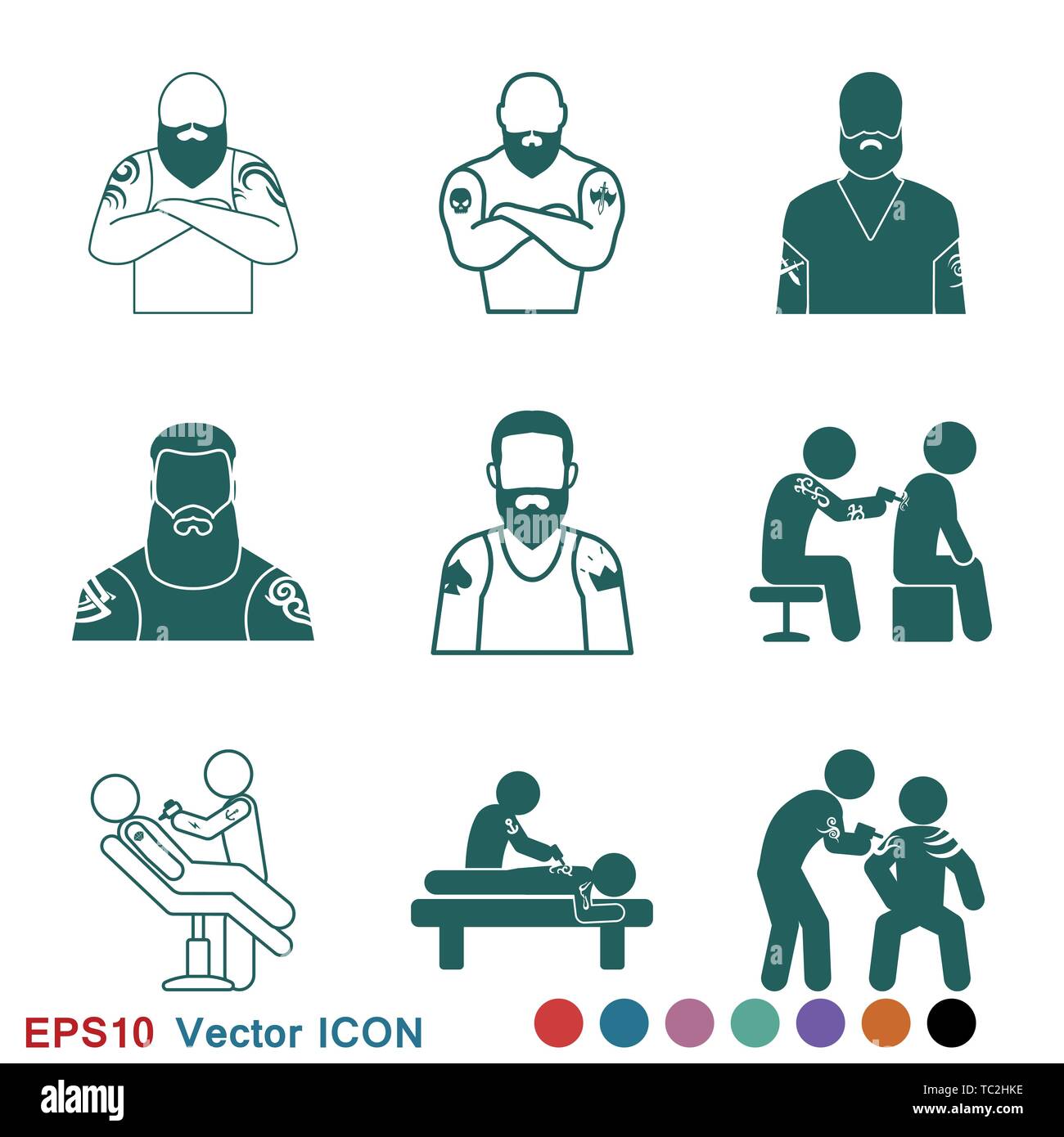 Body tattoo icon logo, vector sign symbol for design Stock Vector Image ...