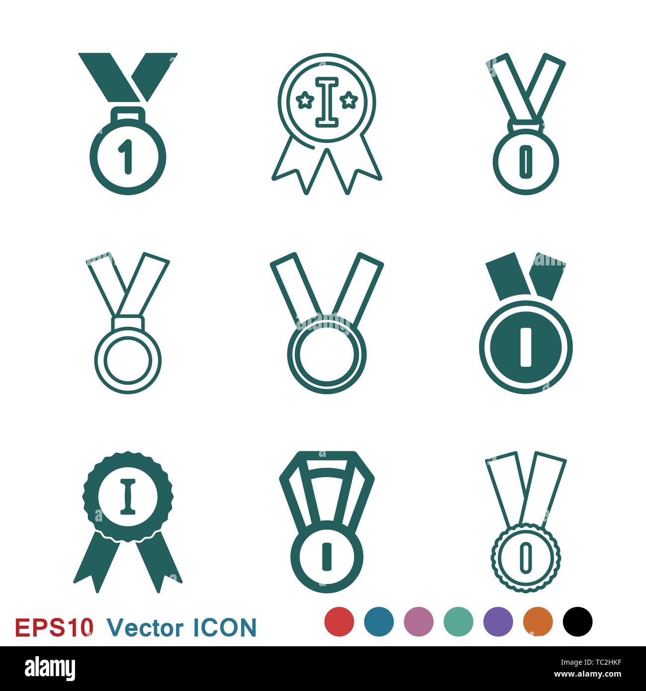 Medal icon, Medal symbol for your web site Stock Vector Image & Art - Alamy