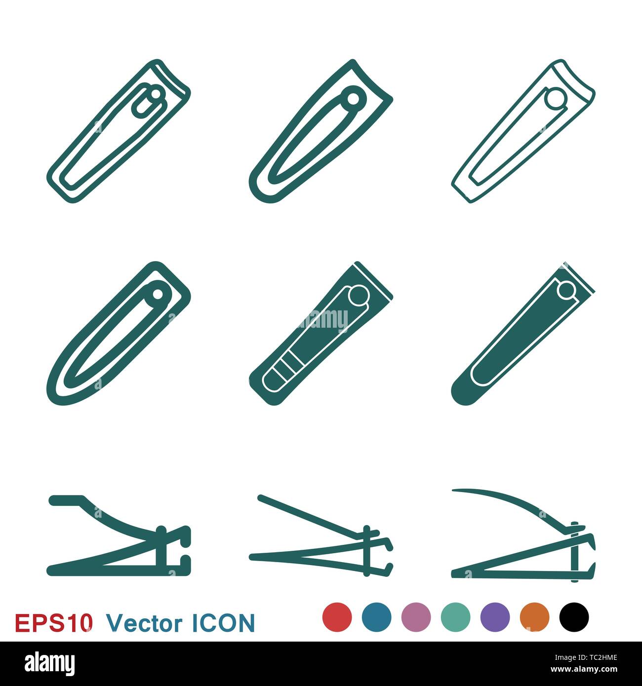 Nail clippers icon logo, vector sign symbol for design Stock Vector ...