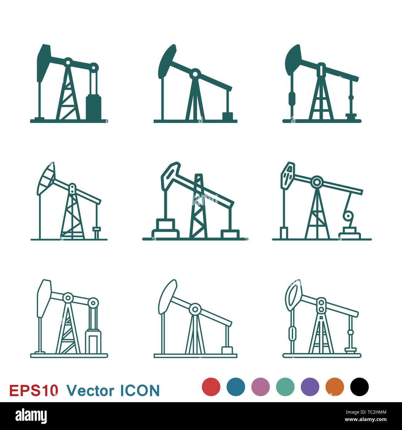 Oil pump icon logo, vector sign symbol for design Stock Vector Image ...