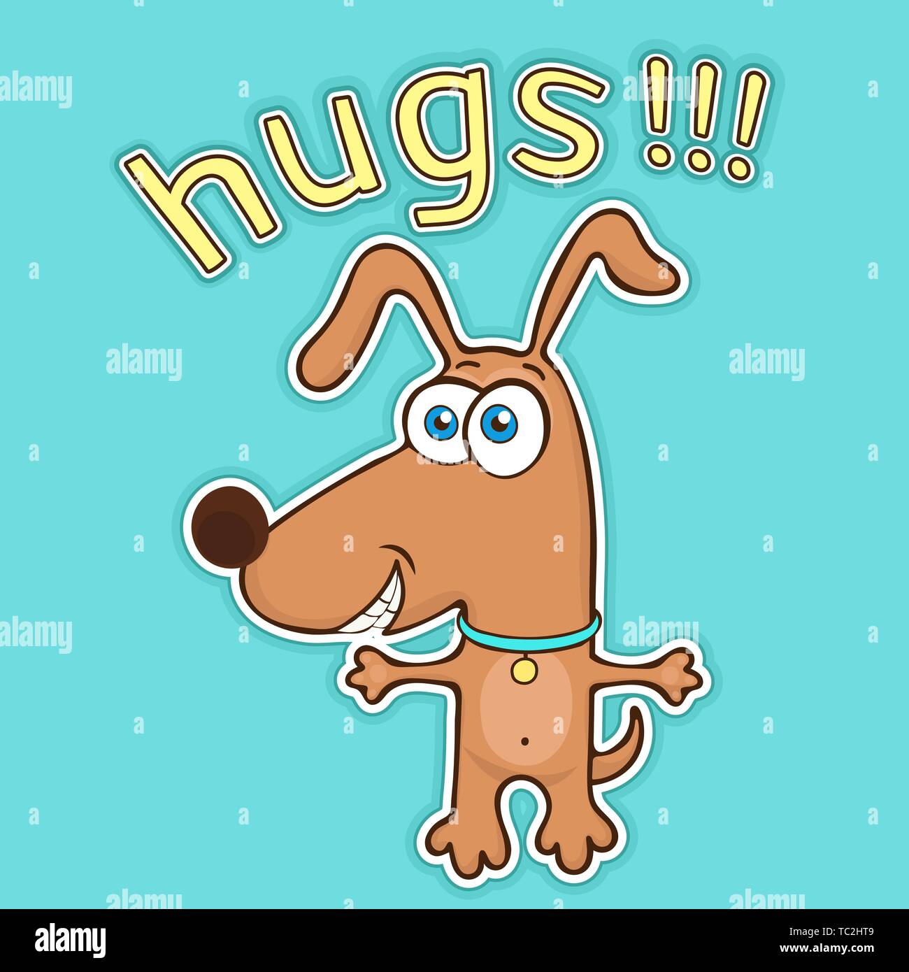 Funny Hug Cartoon