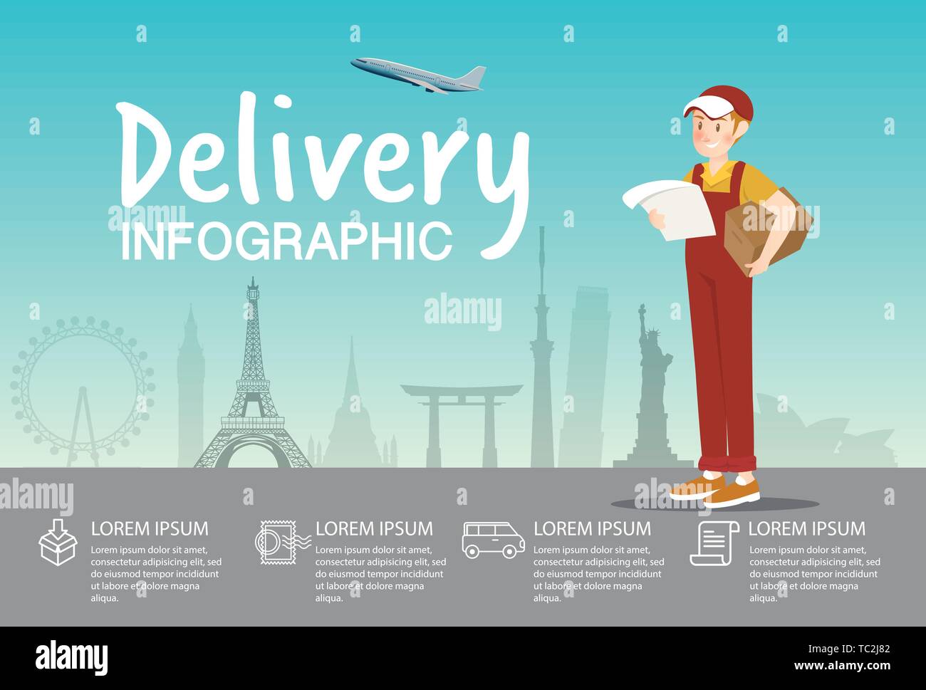 Paper delivery boy Stock Vector Images - Alamy