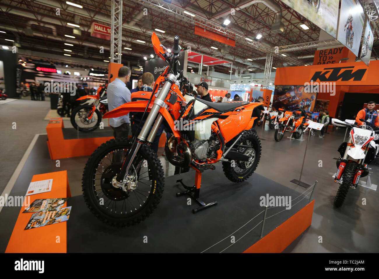 ISTANBUL, TURKEY - FEBRUARY 23, 2019: KTM Motorcycle on display at ...