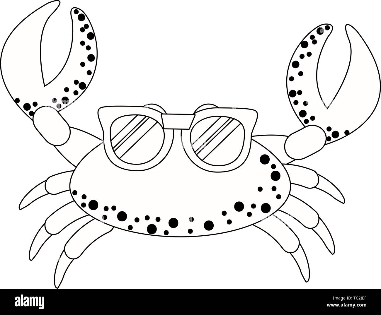 Crab cartoon design, Ocean nature beach underwater and aquarium theme ...