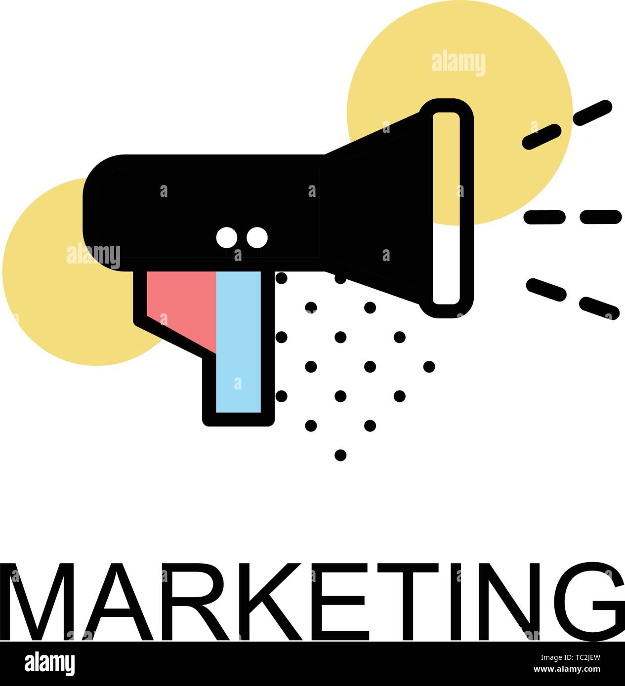 Megaphone icon for marketing on white background Stock Vector Image ...