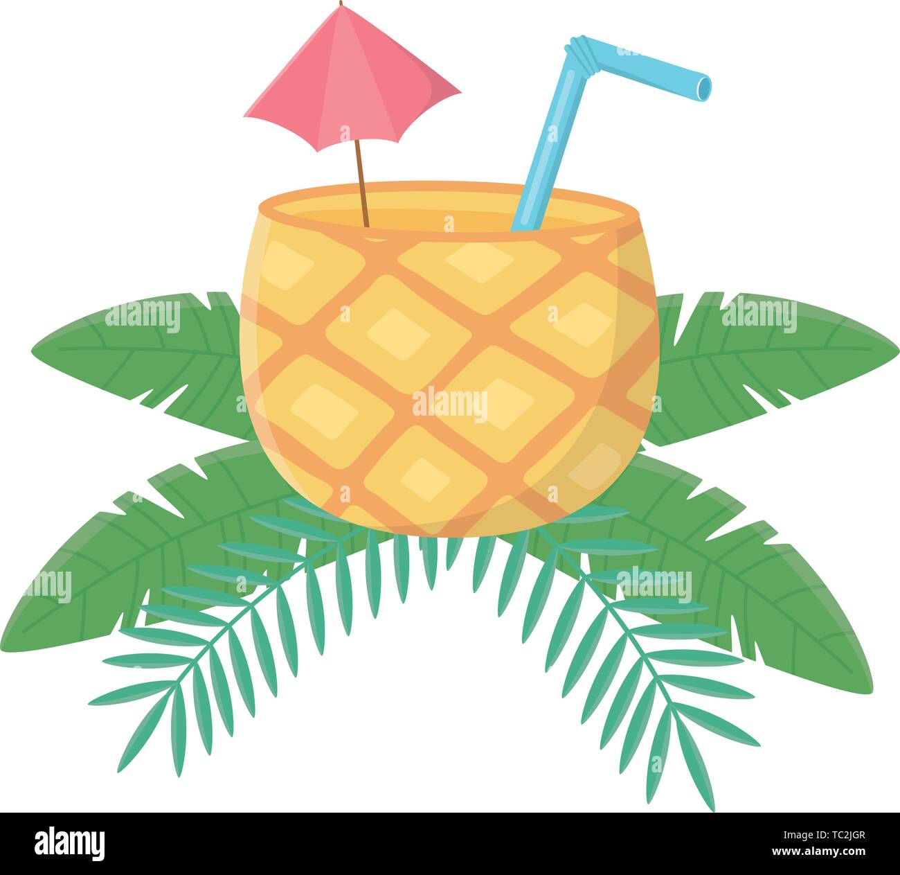 Pineapple cocktail design, Alcohol drink glass bar beverage and summer ...