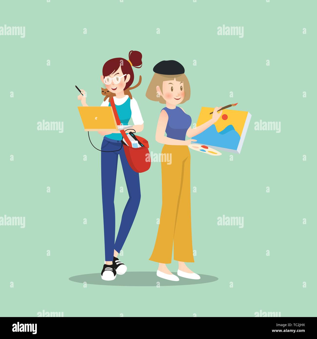 The artist in the character of design Stock Vector Images - Alamy