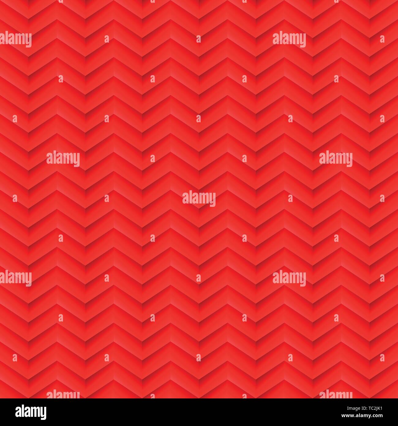 Vector illustration. Red chevron seamless pattern. Geometric soft ...