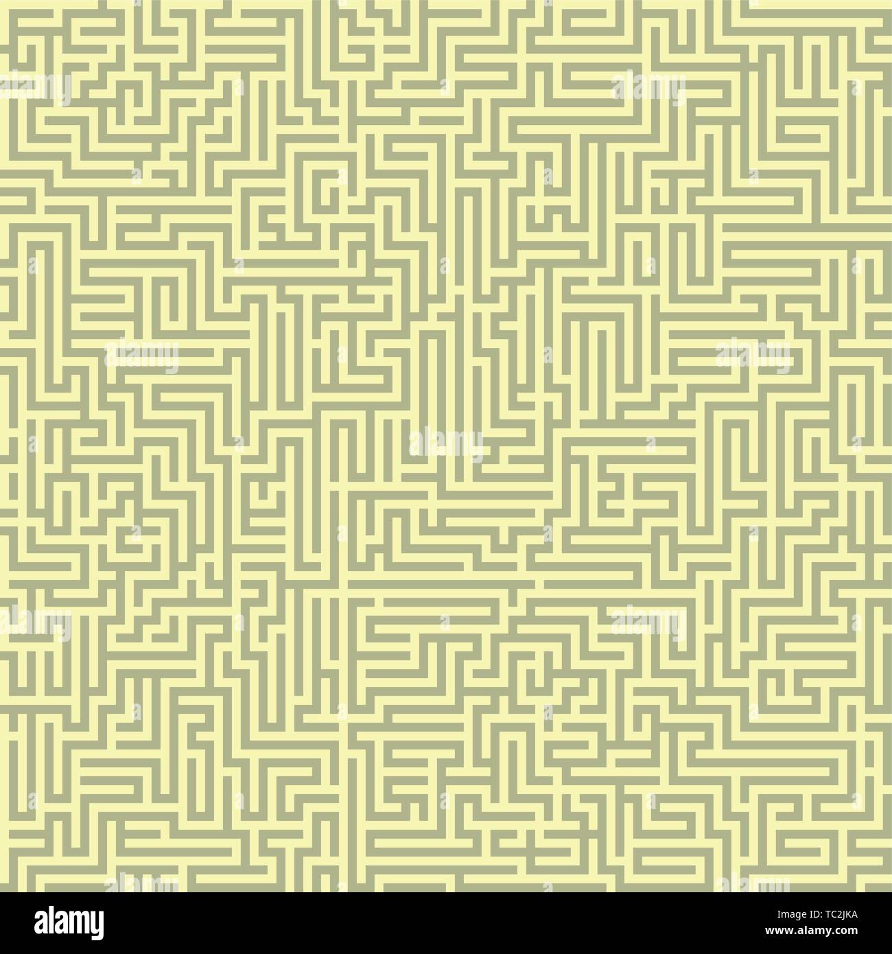 Vector illustration. Seamless maze background in soft beige. Extended ...