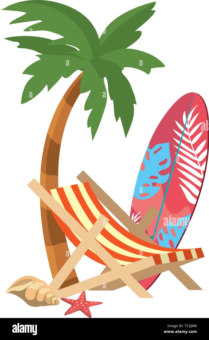 Summer and vacation icon set design, Beach tropical relaxation outdoor ...