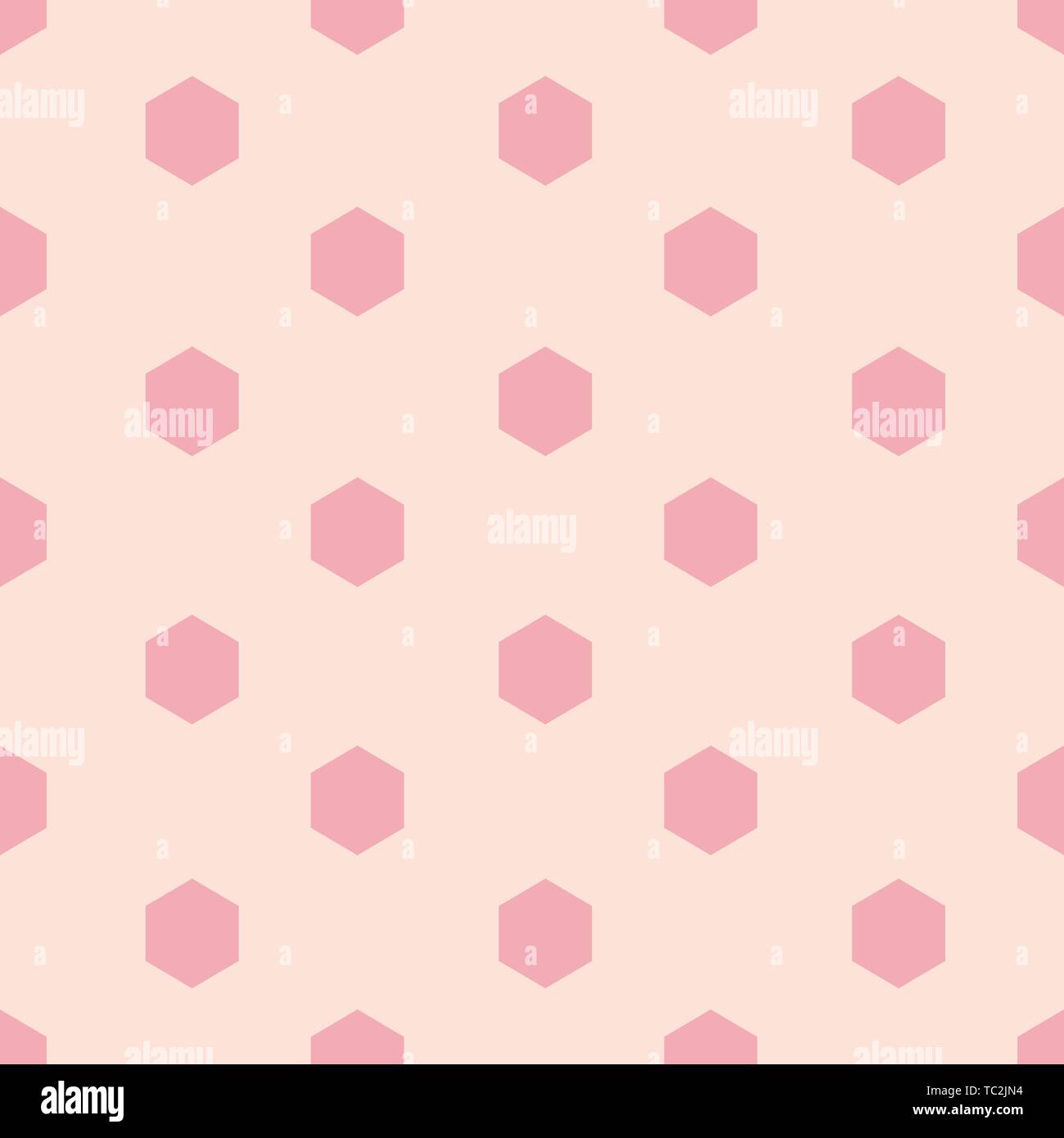 Pink hexagon shape repeating seamless pattern design.vector Stock ...